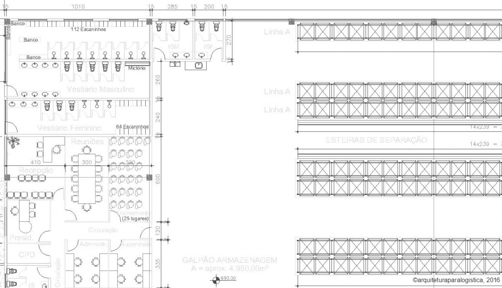 Layout logístico corporativo. | Arquitetura para Logística